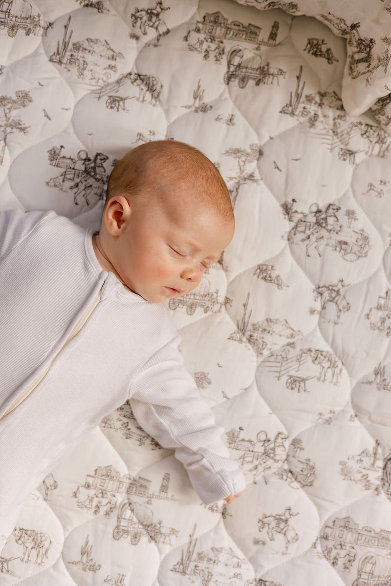 Western Toile Quilted Playmat - Organic Cotton Baby Playmat – The ...