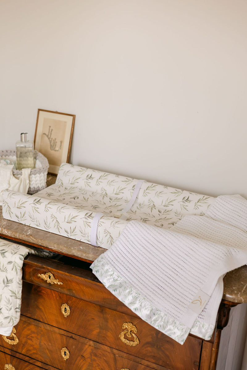 Linen Leaves Contour Change Pad | The Gilded Bird – The Gilded Bird US